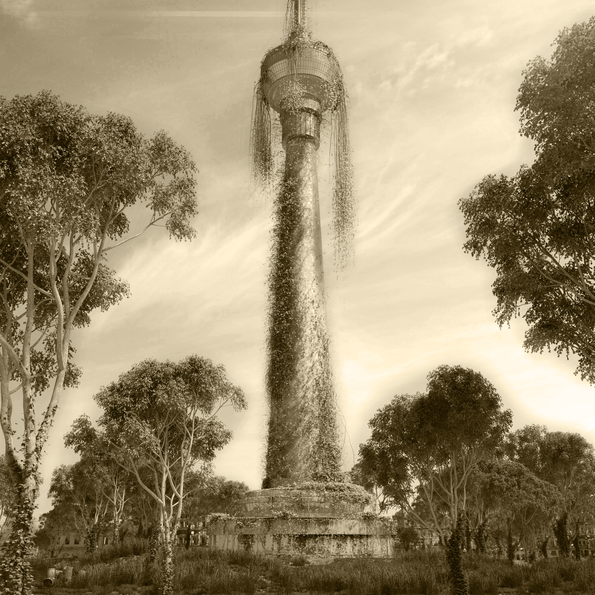 Post-apocalyptic Central Radio & TV Tower - Todor Vankov